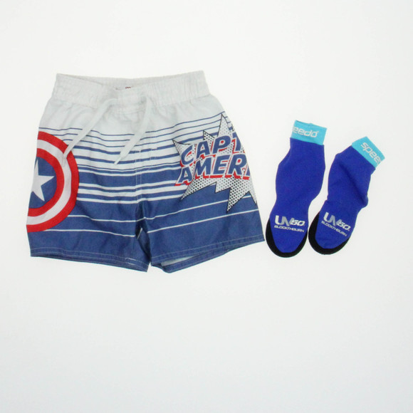 Marvel | Speedo | Swim | Marvel Speedo Boys Blue White Trunks Size 218 ...